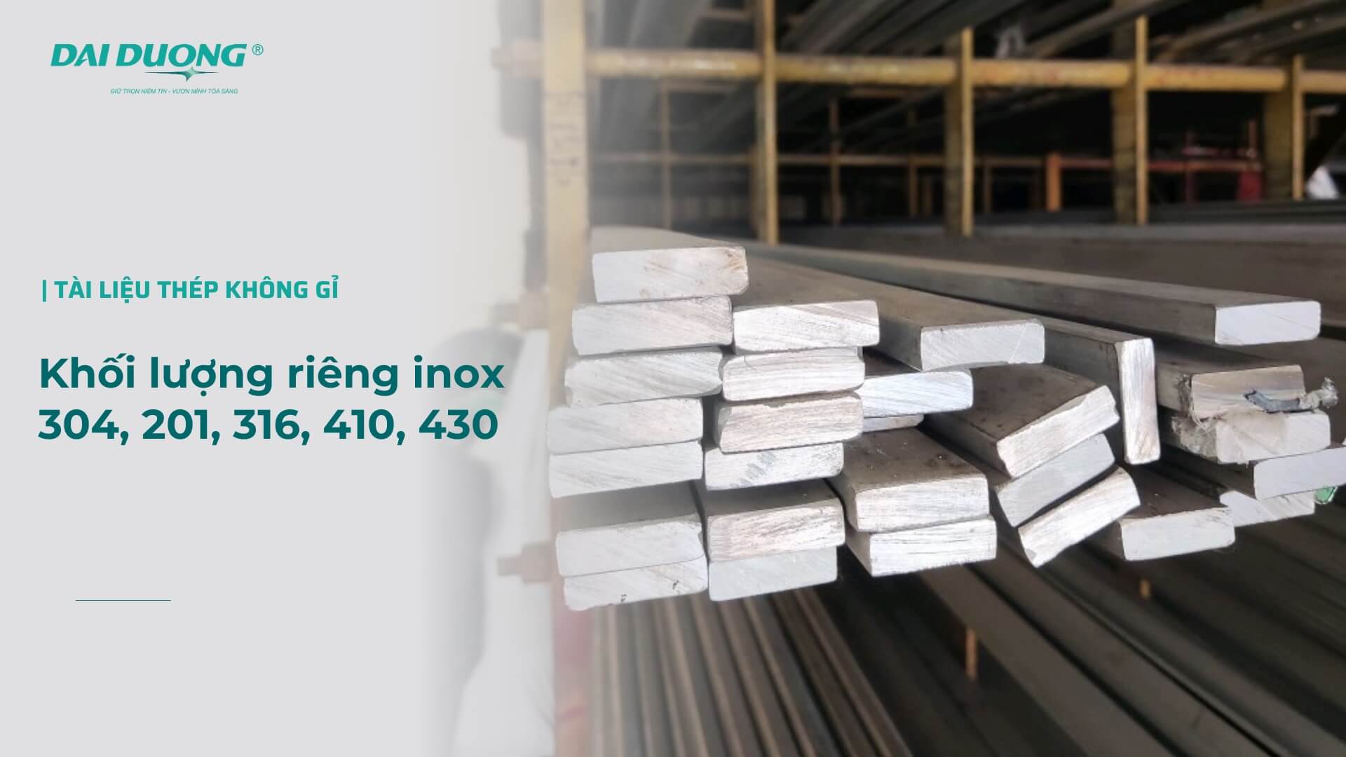 Khối Lượng Riêng Inox Các Loại 304, 201, 316, 410, 430 | Inox Đại Dương